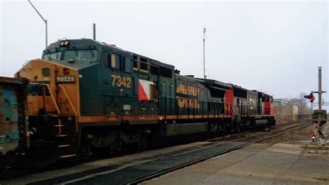 Ex Conrail Csx Leaser On A Cn Mixed Freight At Ridout Street London
