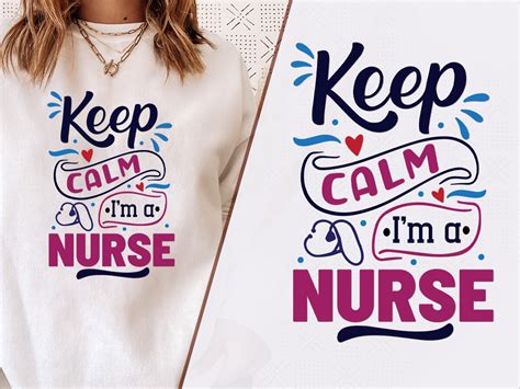 Keep Calm Im A Nurse Trendy Tee Design Graphic By Pixbow · Creative