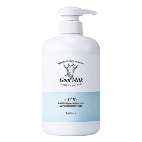 Hgs 800ml Whitening Niacinamide Body Wash Goat Milk Shower Gel