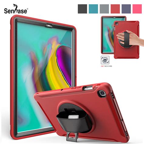 충격 방지 Pc Tpu 콤보 핸드 스트랩 스탠드 태블릿 커버 어린이 안전 삼성 갤럭시 탭 S5e 10 5 인치 2019 Sm T720 Sm T725 케이스 정제 부속품