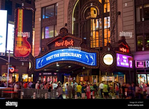 Hard Rock Cafe Times Square Manhattan New York Stock Photo Royalty