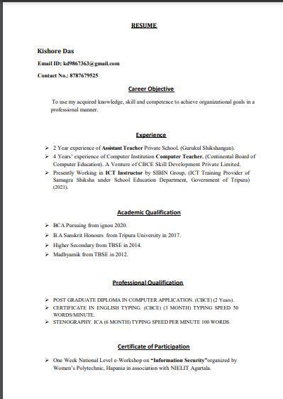 Kishore Das On Linkedin Dear Connections I Am A Graduate And Bca