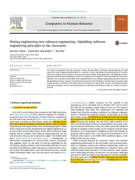 Pdf Putting Engineering Into Software Engineering Upholding Software