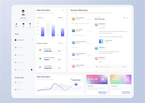 그래프 차트 및 다이어그램 웹 인터페이스 템플릿을 사용한 벡터 인포그래픽 대시보드 Ui Ux 디자인 프리미엄 벡터