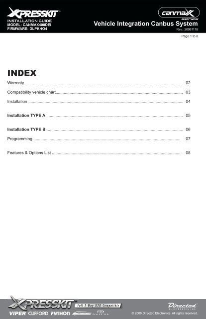 Vehicle Integration Canbus System