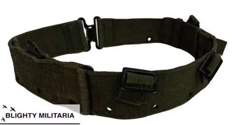 Original 1944 Pattern British Army Webbing Belt In Belts