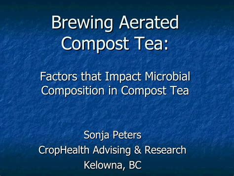 Brewing Aerated Compost Tea Compost Council Of Canada