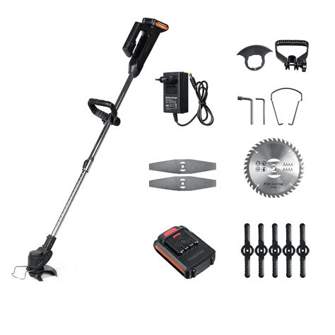 1800w 21v Cordless Electric Grass Trimmer Lawn Mower Weeds Brush Length