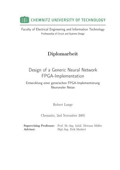 Design Of A Generic Neural Network Fpga Implementation Sethdepot