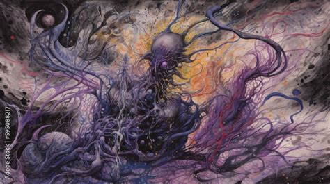 Abomination Alien Monster Tentacle By Generative Ai Stock