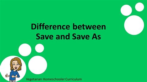 Difference Between Save And Save As YouTube