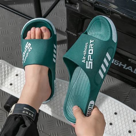 Moda Erkek Terli I PVC Yumu Ak Taban Kaymaz Slaytlar Rahat A K Plaj Flip Flop