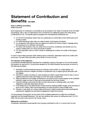 Fillable Online Statement Of Contribution And Fax Email Print PdfFiller