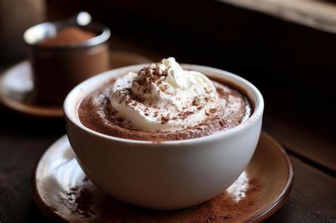Premium Ai Image A Cup Of Hot Chocolate With Whipped Cream On Top Of It