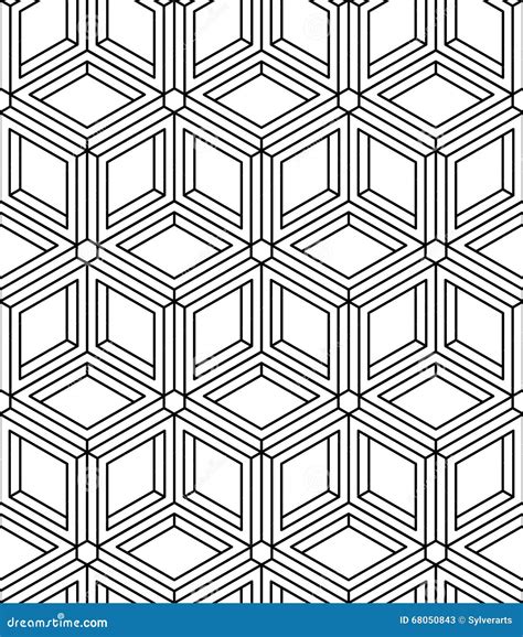 Illusive Continuous Monochrome Pattern Decorative Abstract Back Stock