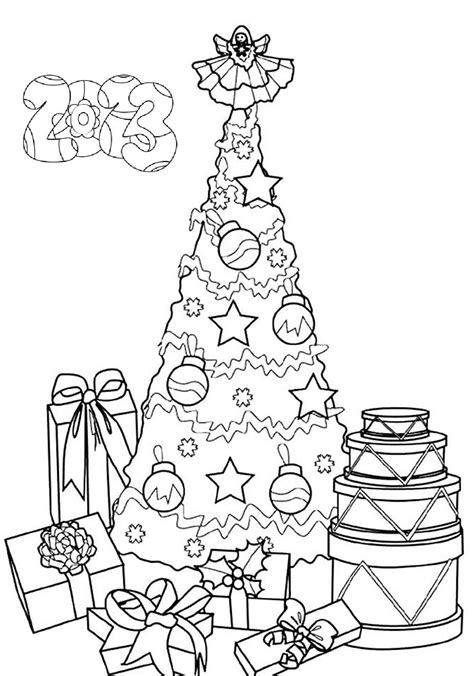 Раскраски Новогодние Елочки 69 фото