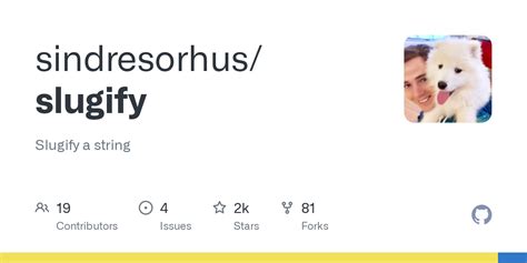 GitHub Sindresorhus Slugify Slugify A String