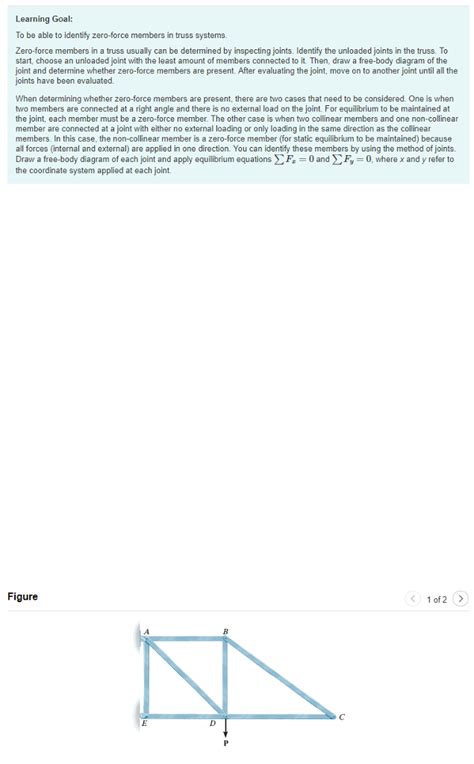 Solved Learning Goal To Be Able To Identify Zero Force Chegg