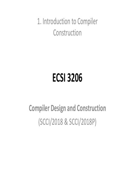 2 Introduction To Compilation Pdf Compiler Parsing