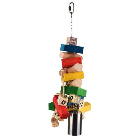 Bird Toy Rainbow Hanger Bell Multicolour 52 Cm Flamingo