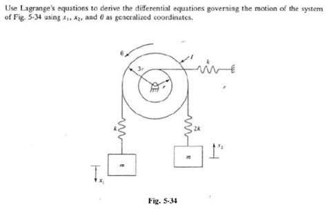 Solved Use Lagrange S Equations To Derive The Differential Chegg