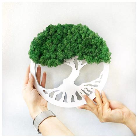 Панно зі стабілізованого моху 25 см «Дерево життя купити ціна у