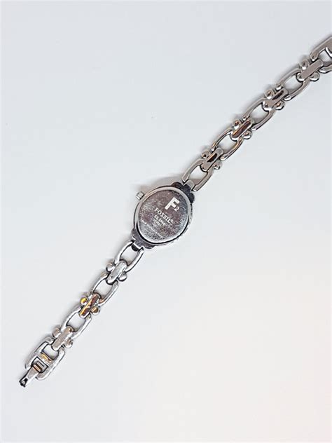 Navy Blue Fossil Watch For Ladies Silver Tone Fossil Quartz Watch