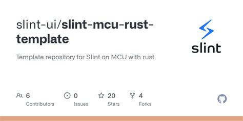Github Slint Uislint Mcu Rust Template Template Repository For