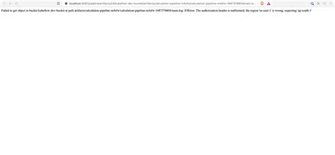 Frontend Artifact Api Does Not Support S3 Regions · Issue 8111