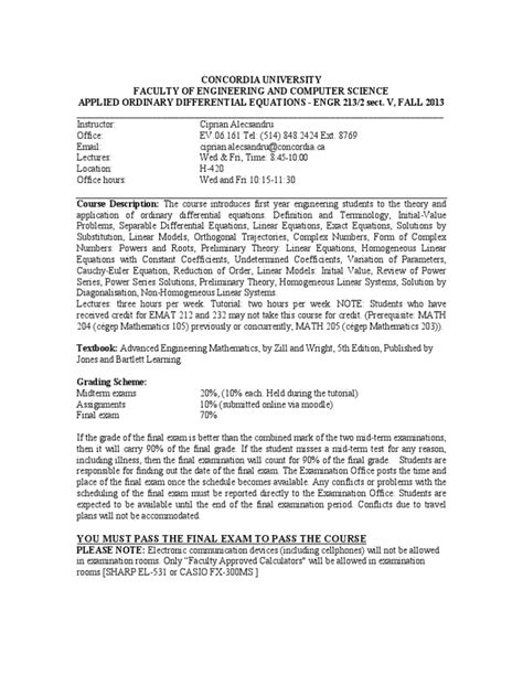 engr 213 outline 2013 pdf ordinary differential equation equations