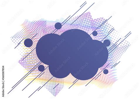 Trendy Modern Colored Poster Abstract Background Composition Of Geometric Shapes And Splash