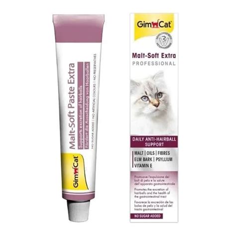 Мальт Паста Gimcat Malt-Soft Extra для выведения шерсти котов 100г ...