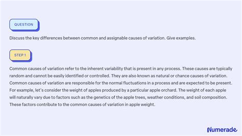 Solved Discuss The Key Differences Between Common And Assignable Causes