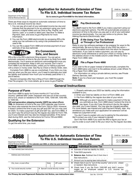 Irs Form 4868 2023 Fill Out Sign Online And Download Fillable Pdf