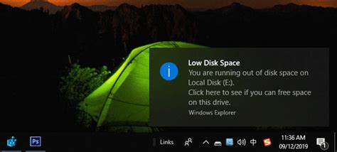 How To Disable The Low Disk Space Warning In Windows 10