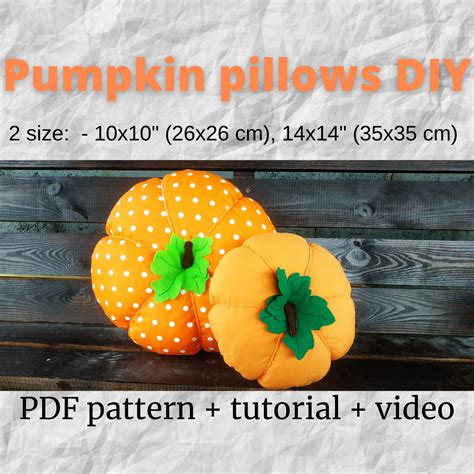 Fabric Pumpkin Sewing Pattern 2 Size PDF Pattern Tutori Inspire