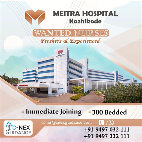 Nursing Recruitment For Meitra Hospital Kozhikode C Nex Guidance