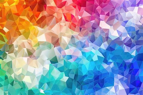 Low Poly Colorful Abstract Geometric Rumpled Triangular Style Illustration Graphic Design