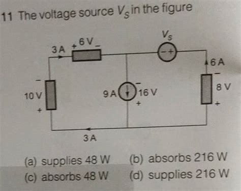 11 The Voltage Source VS In The Figure Filo