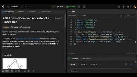 Facebook Leetcode Interview Questions Lowest Common Ancestor Of A