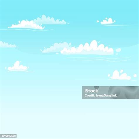 Blue Sky Gradient Background With White Clouds向量圖形及更多光圖片 光 地勢景觀 夏天