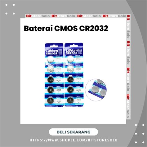 Jual Battery Batrai Cmos Lithium CR2032 3V 5 Pcs Shopee Indonesia