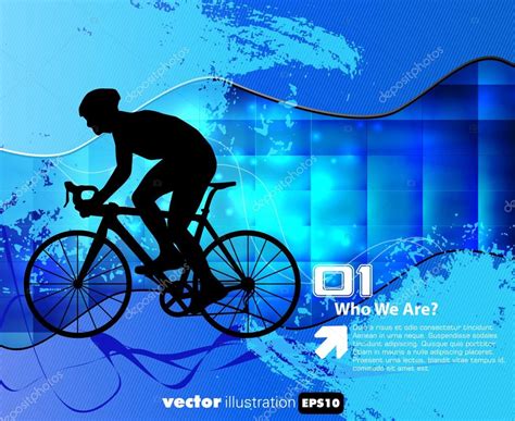 Cyclist Abstract Background Vector Illustration Stock Vector Image By