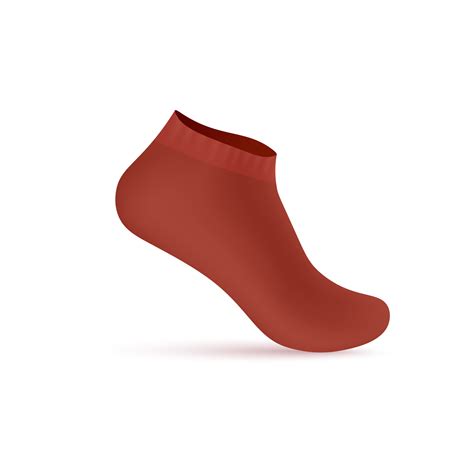 Rouge Faible Couper Chaussette Réaliste 3d Maquette Caché Non Caleçon