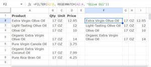 REGEXMATCH In FILTER Criteria In Google Sheets Examples