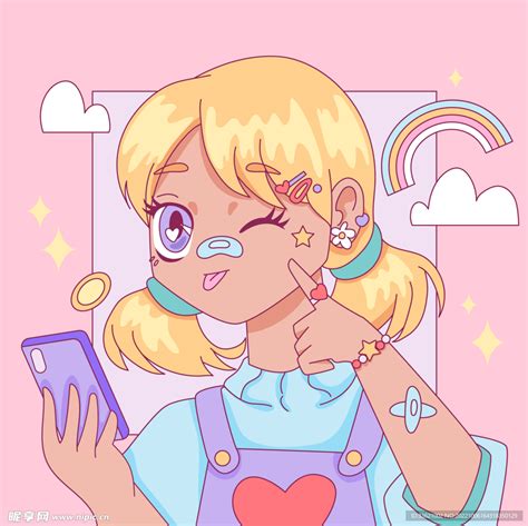 卡通女孩 设计图 广告设计 广告设计 设计图库 昵享网nipic Cn