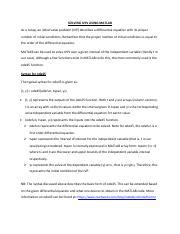 Solving Ivp Using Matlab Pdf Solving Ivps Using Matlab As A Recap An Initial Value Problem Ivp