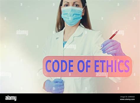 Writing Note Showing Code Of Ethics Business Concept For Basic Guide