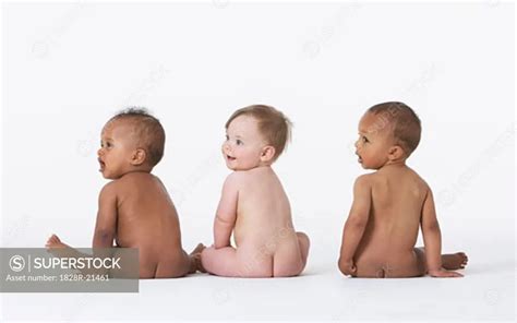 Row Of Naked Babies SuperStock
