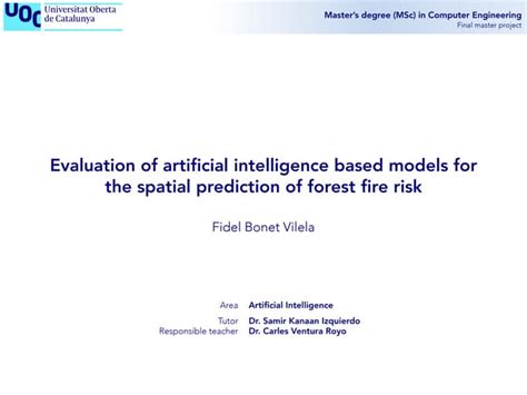 Evaluation Of Artificial Intelligence Based Models For The Spatial